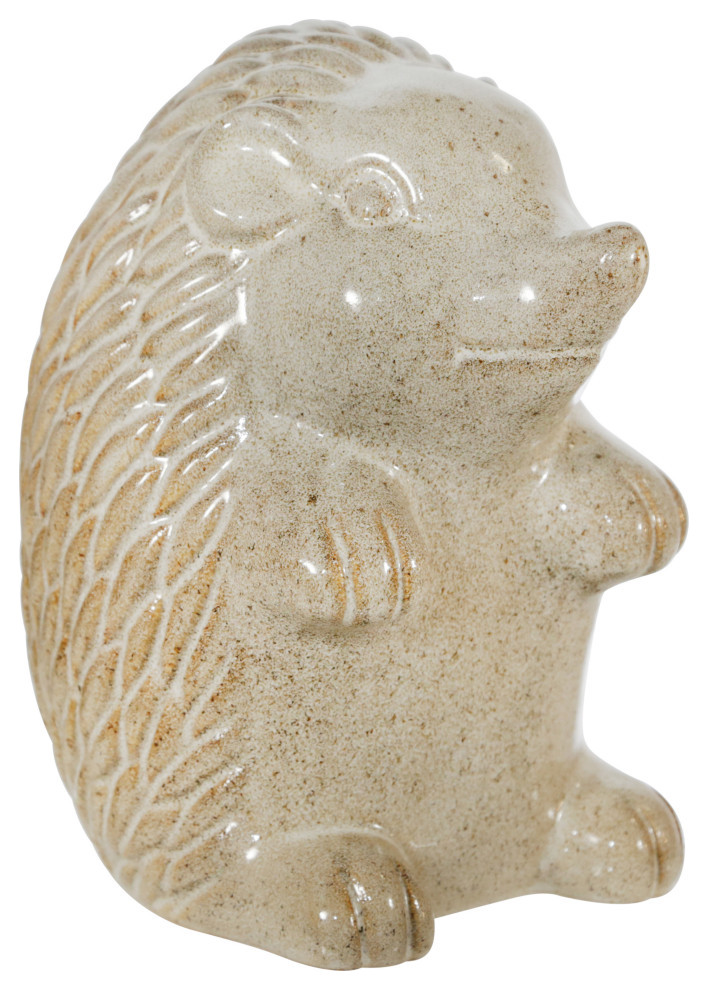 10" Hedgehog Deco, Beige - Contemporary - Decorative Objects And ...