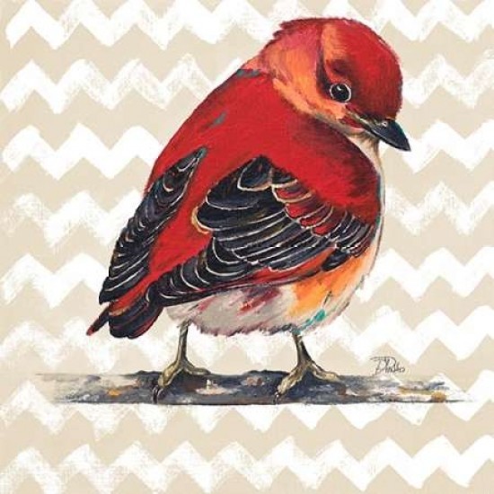 Chevron Baby Red Bird I Poster Print by Patricia Pinto - Item ...