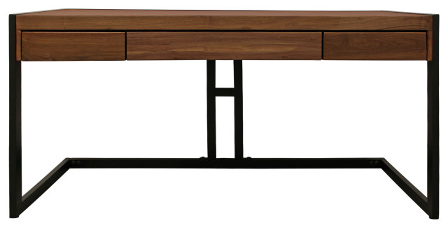 2-Piece Office Set With Navarro Executive Desk and Phelps Gray Armchair ...