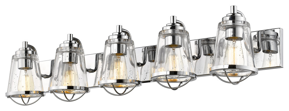 Mariner Collection 5 Light Vanity in Chrome Finish - Beach Style ...