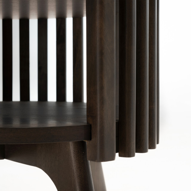 Sierra Low Side Table, Acacia with Dark Stained Finish - Midcentury ...