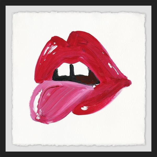 "Raspberry Tongue" Framed Painting Print, 12"x12" - Contemporary ...