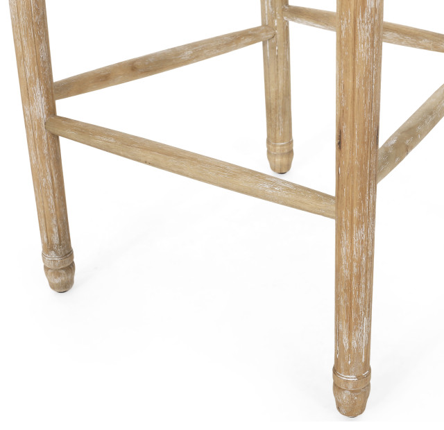 Anna French Country Wooden Barstools, Set of 2 - French Country - Bar ...