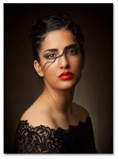 Mehdi Mokhtari 'Untitled' Canvas Art, 19"x 14" - Contemporary - Prints ...