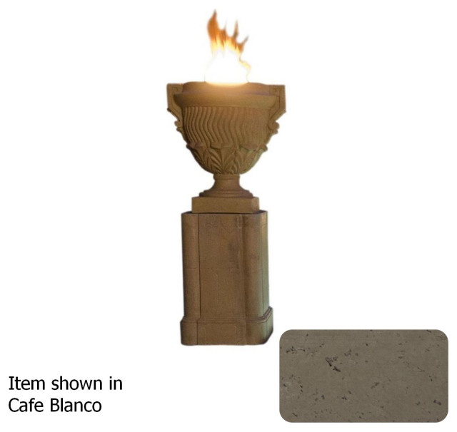 American Fyre Piage Fire Urn & Pedestal Propane Gas, Smoke ...