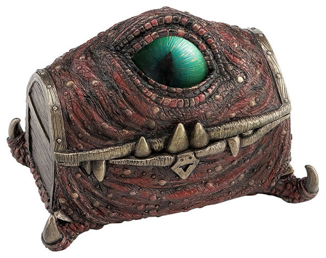 Mimic Chest Dragon Eye Trinket Box - Traditional - Jewelry Boxes And ...
