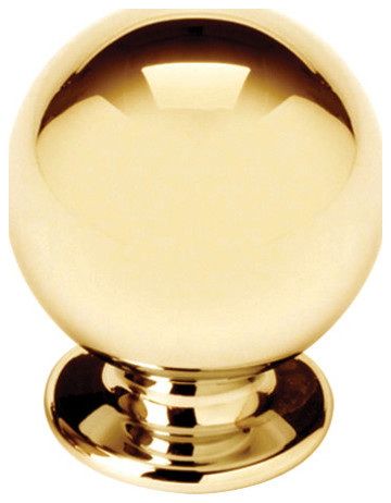 Alno A1032 Knobs 1" Round Ball Sphere Solid Brass Cabinet Knob - Transitional - Cabinet And ...