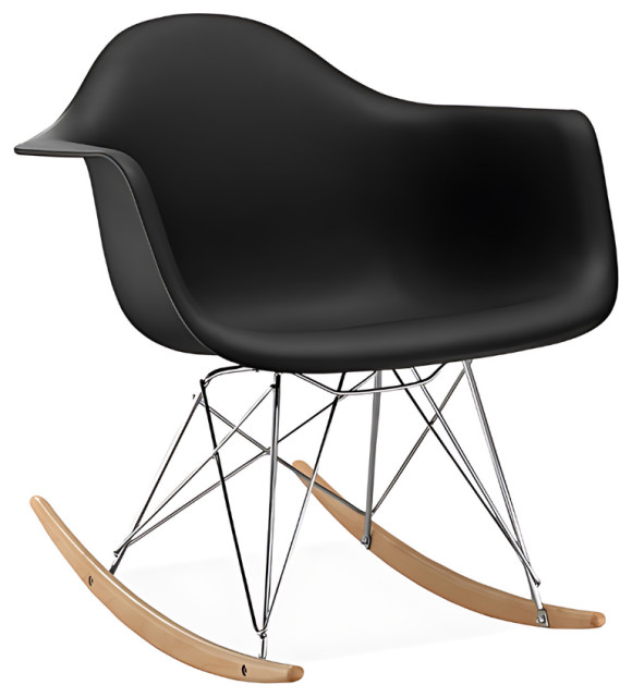 Nicer Furniture Molded Plastic Rocking Armchair - Midcentury - Rocking ...