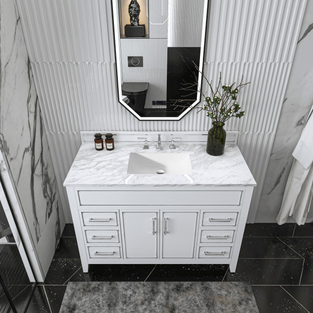 Aspen Bathroom Vanity Set, 48" - Transitional - Bathroom Vanities And ...