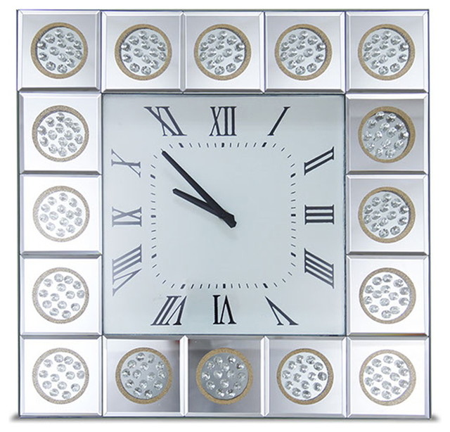 Emma Mason Signature Mill Shane Square Wall Clock w/Crystal Accents ...