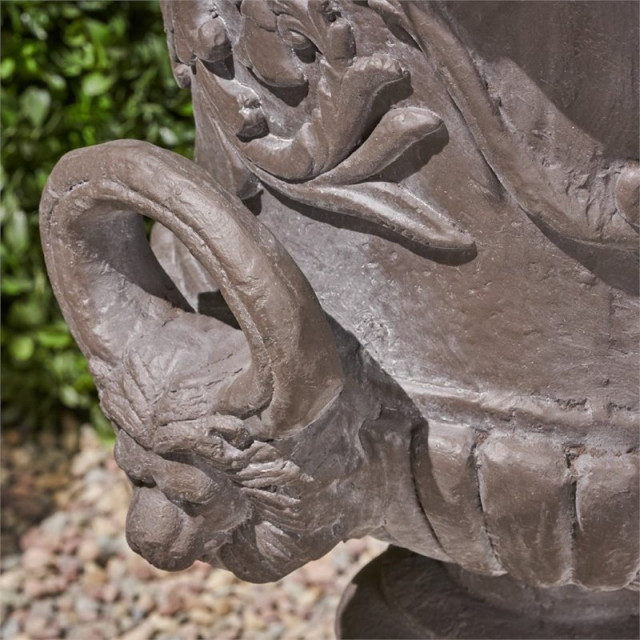 Noble House Adonis Outdoor Roman Chalice Garden Urn Planter in Antique ...