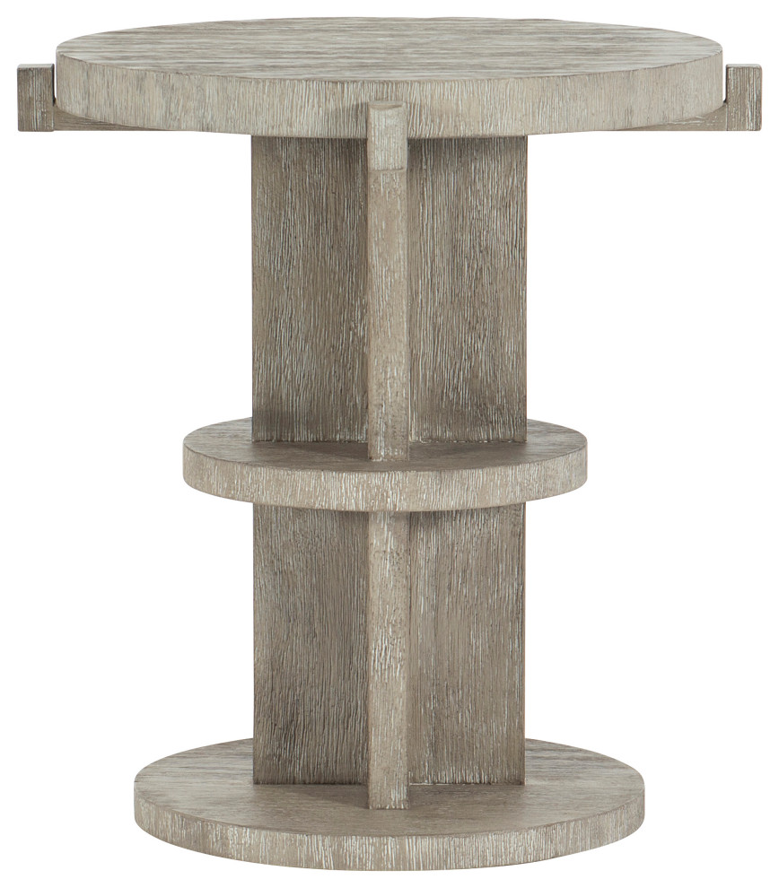 Bernhardt Foundations Round Side Table, Light Shale Finish, 20"W x 20"D ...
