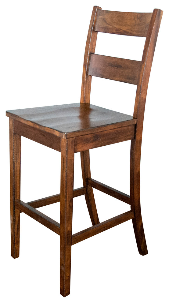 Tuscany Ladder Back Stool, Bar Height - Craftsman - Bar Stools And ...