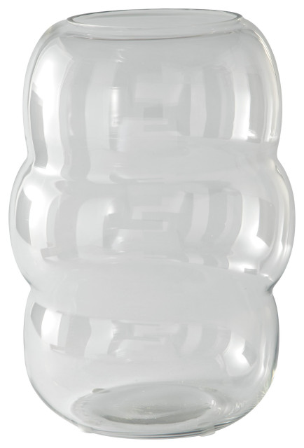 Contemporary Style Bee Hive Shaped Glass Vase, Large, Clear ...