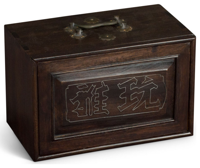 Vintage Rosewood Chinese Treasure Box - Asian - Decorative Boxes - by ...