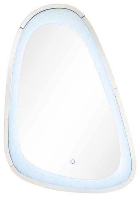 ACME Noralie Glass Frame Wall Decor Mirror in Mirrored and Faux ...