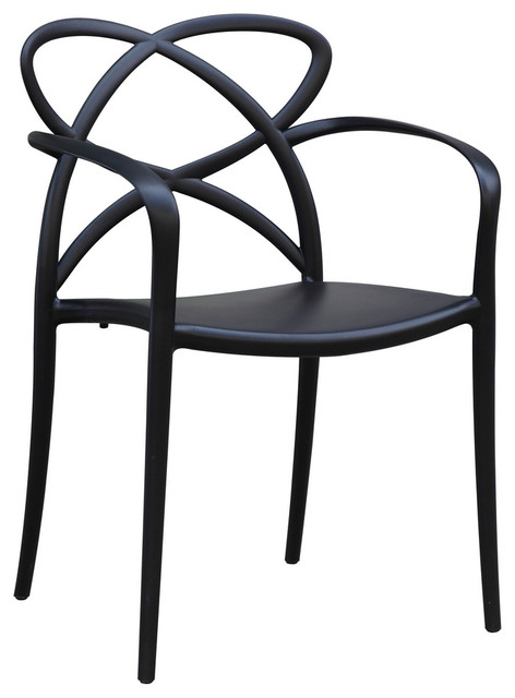 Modern Classics Script Dining Chair, Black, 33"H x 22"W x 18.5"D ...