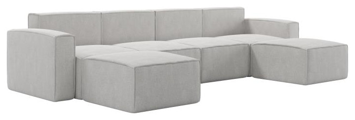 Cream 6 Piece Modular Sofa, Off-White - Modern - Sofas - by First of a ...