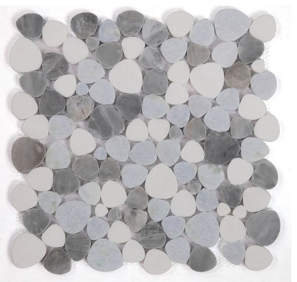Marble Pebbles Mosaics Heart Shape Tile for Floors Walls - Contemporary ...