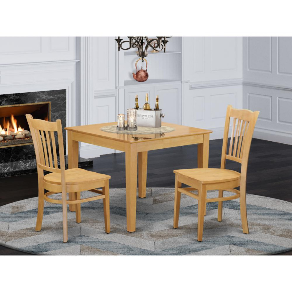 3-Piece Breakfast Nook Table and 2 Wood Dining Room Chair ...