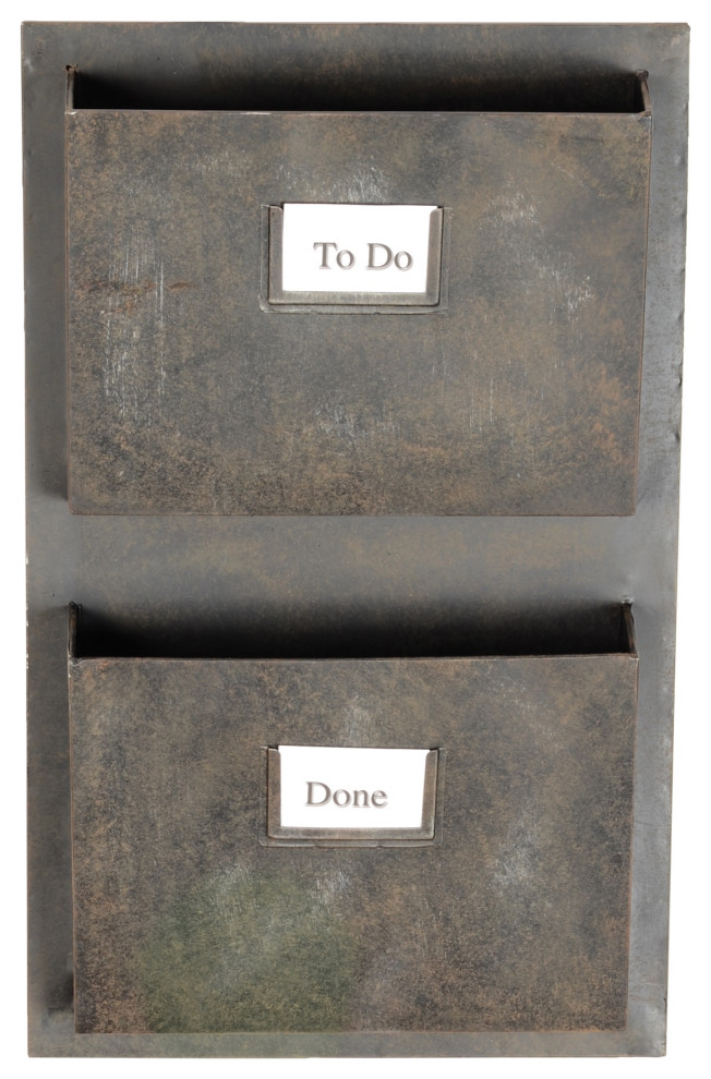 Industrial Metal 2-Slot Mailbox - Farmhouse - Mailboxes - by ...