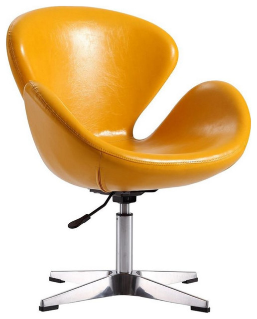 Manhattan Comfort Raspberry Faux Leather Height Adjustable Chair in ...