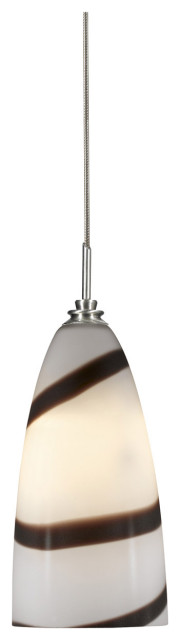 Signature 1 Light Pendant, Brushed Steel - Contemporary - Pendant ...