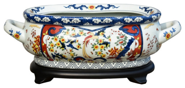 Beautiful Chinese Imari Porcelain Foot Bath Basin Pot - Asian - Indoor ...