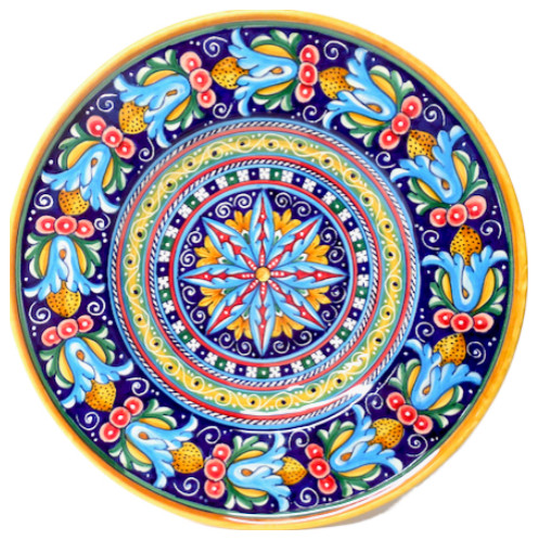Deruta Ceramiche Sberna Antico Geometrico 17" Round Platter ...