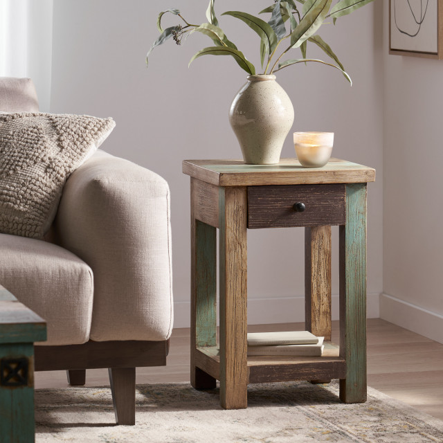 Tracey Boho Handmade Distressed Mango Wood Large Side Table ...