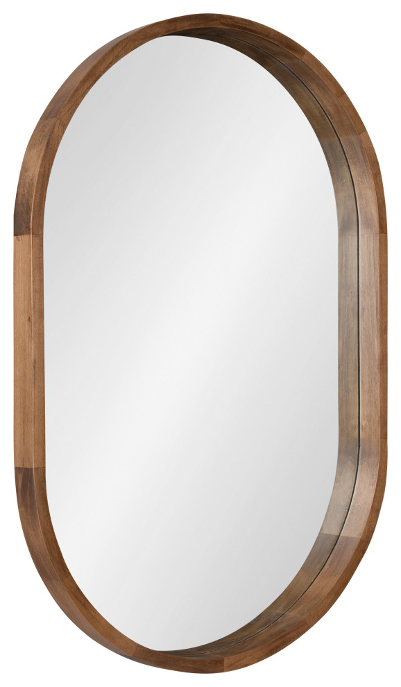 Hutton Wood Framed Capsule Mirror, 24x36 - Transitional - Bathroom ...