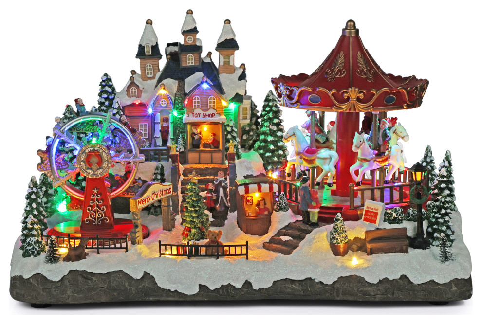 Animated Musical Christmas Theme Park Decor - Traditional - Holiday ...