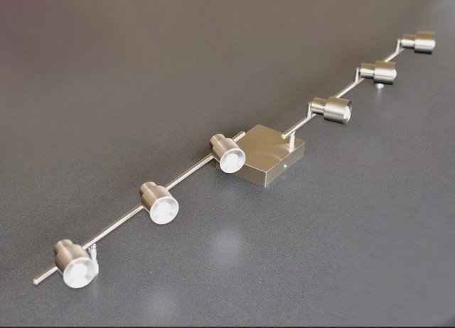 Satin Nickel Integrated LED Contemporary 6-light Fixed Track Ceiling ...
