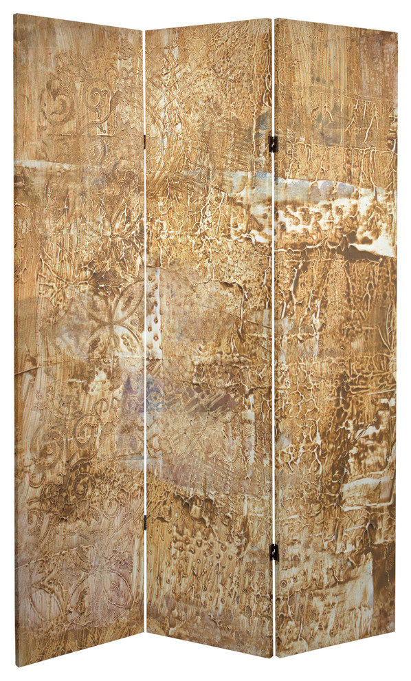 6' Tall Double Sided Sandy Meadow Canvas Room Divider - Contemporary ...