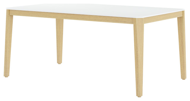 Midtown Concept Bahrain Modern 170" Indoor Rectangular White Dining ...