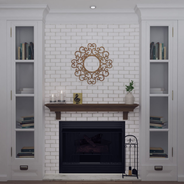 6 3/8"ID Augustus Fretwork Ceiling Medallion, Red Oak, 18"OD, 1/4"T, 32 ...