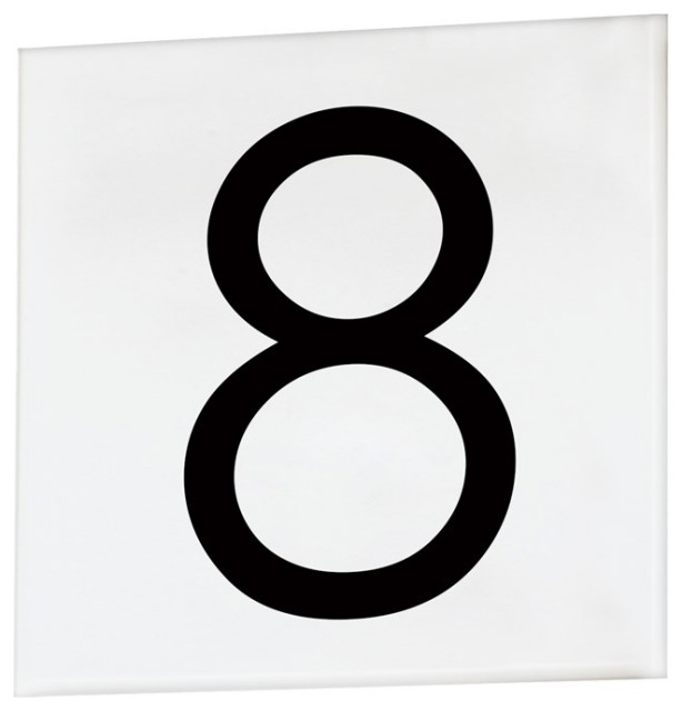 Maxim Address 8 4" Square Tile White - Contemporary - House Numbers ...