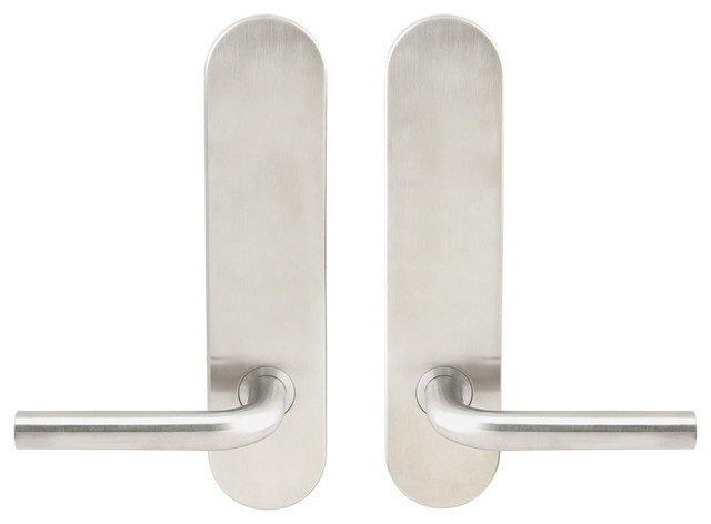 Cologne Lever, Tubular Privacy, Satin Stainless Steel, 2-3/8" Backset ...