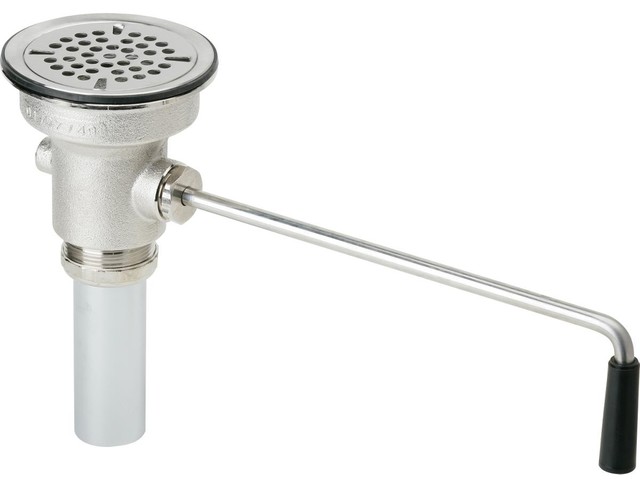 Elkay 3-1/2 Drain Fitting Rotary Lever Operated With 2" OD Tailpiece ...