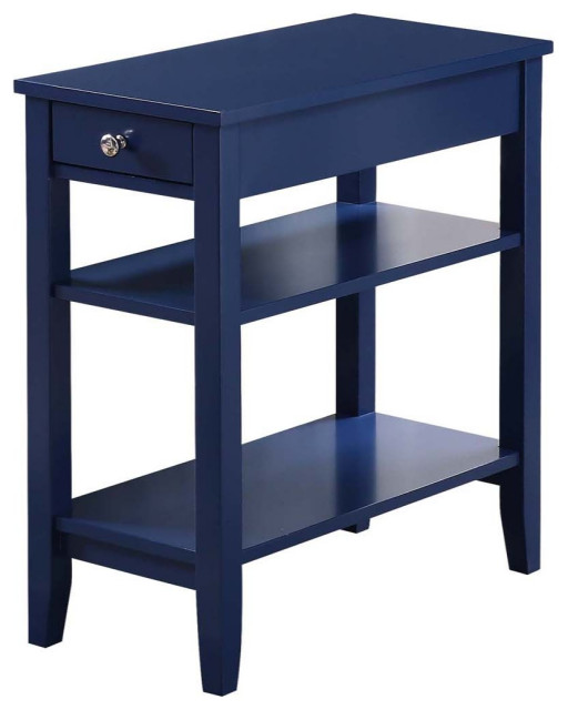 American Heritage 1 Drawer Chairside End Table With Shelves ...