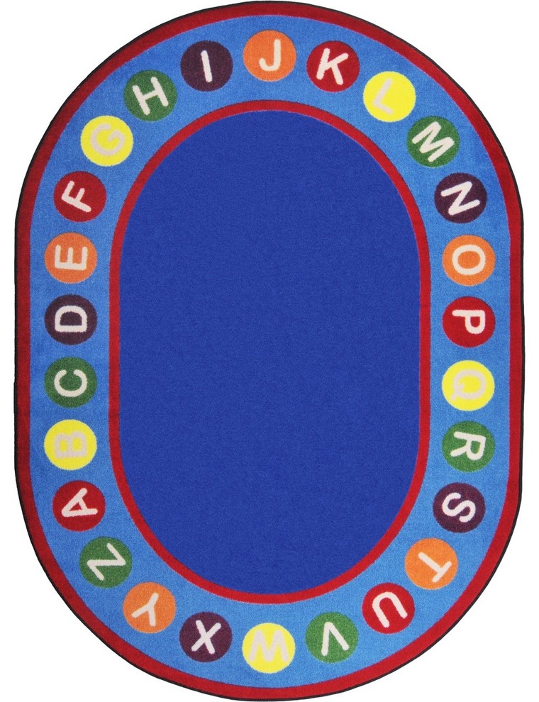 Kid Essentials Rug, Alphabet Spots, Multicolored, 5'4"x7'8", 5'4"x7'8 ...