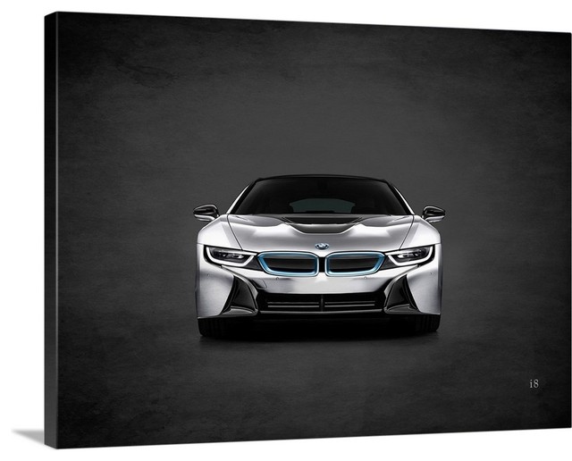 "BMW i8" Wrapped Canvas Art Print, 24"x18" - Contemporary - Prints And ...