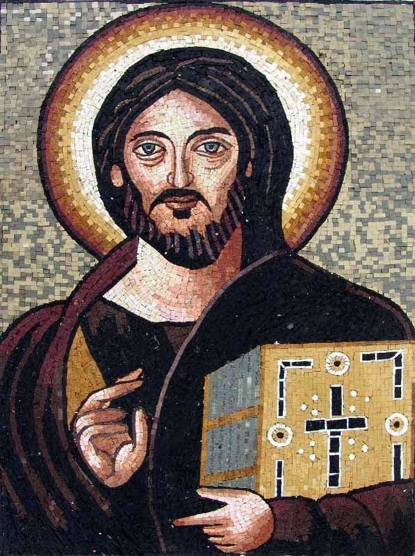 Jesus Christ Mosaic, 31" x 39" - Traditional - Tile Murals - by Mozaico ...
