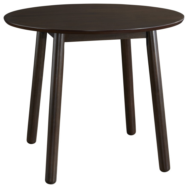 Hopper Round Dining Table, Coffee Bean Brown - Midcentury - Dining ...