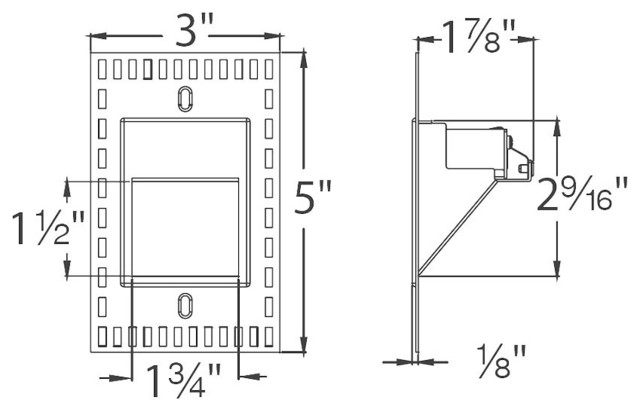 WAC Lighting LEDme Vertical Trimless Step and Wall Light, White ...