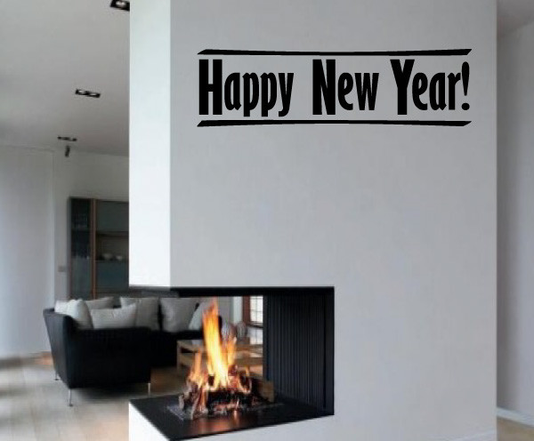 Happy New Year New Year's Wall Decal, 18 in. - Contemporary - Wall ...