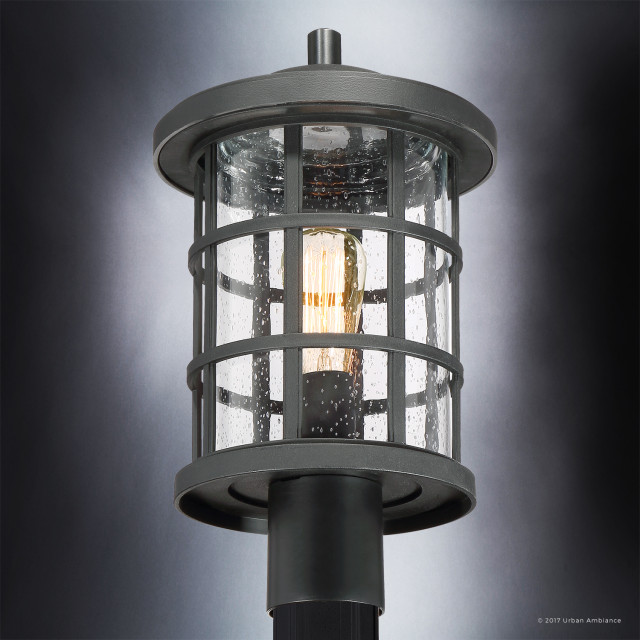 Luxury Craftsman Black Outdoor Post Light, Medium, UQL1046, Vienna ...