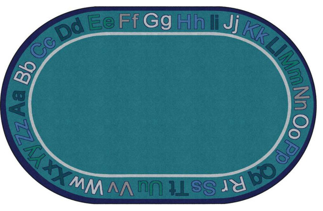 Flagship Carpets FA1854-45FS Know Your Abc`S Cool Tone, 7'6" X12 ...