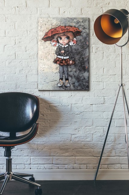 Epic Graffiti "Girl With Bows" by Alexander Gunin, Giclee Canvas Art ...