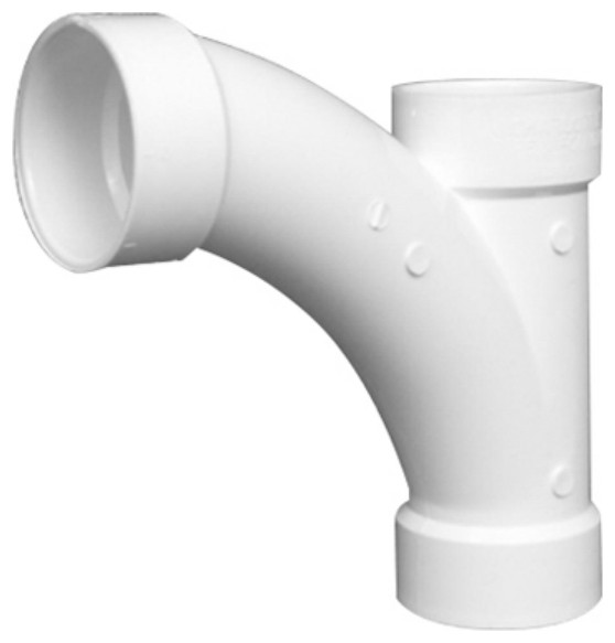 Charlotte Pipe PVC-00501-1200HA PVC DWV Combination Tee Wye & 1/8 Bend ...
